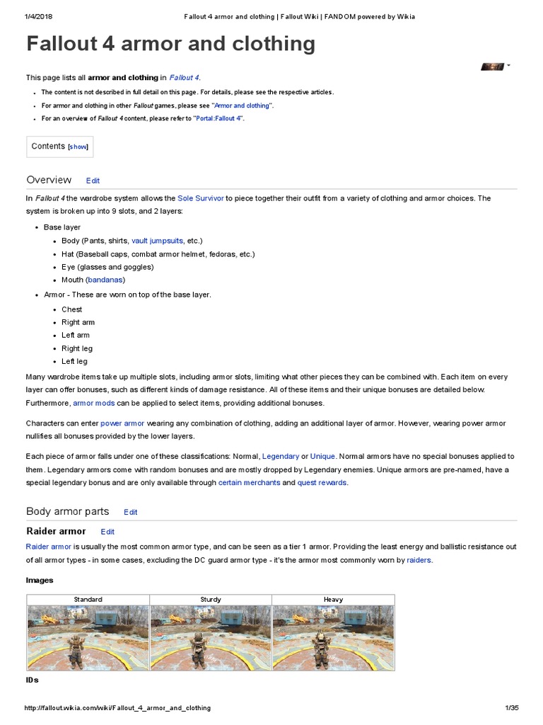 Fallout 4 Armor and Clothing - Fallout Wiki - FANDOM Powered by Wikia ...