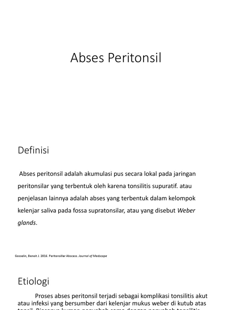Abses Peritonsil | PDF