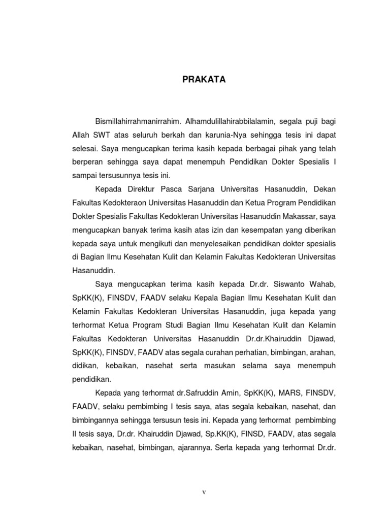 Ucapan Terima Kasih Tesis | PDF