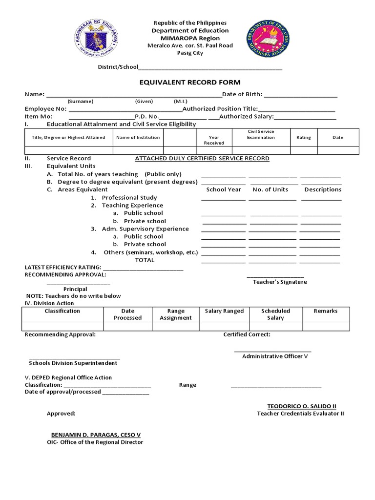 New Erf Format PDF | PDF | Teachers | Behavior Modification