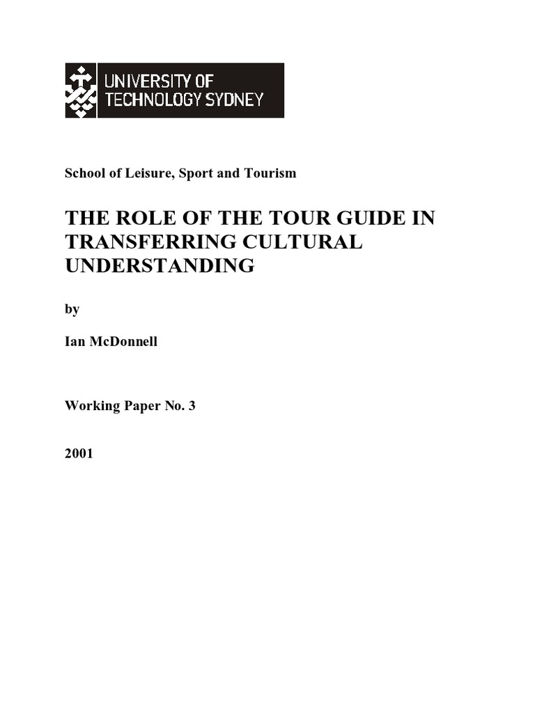 Tour Guides: Cultural Understanding | PDF | Tourism