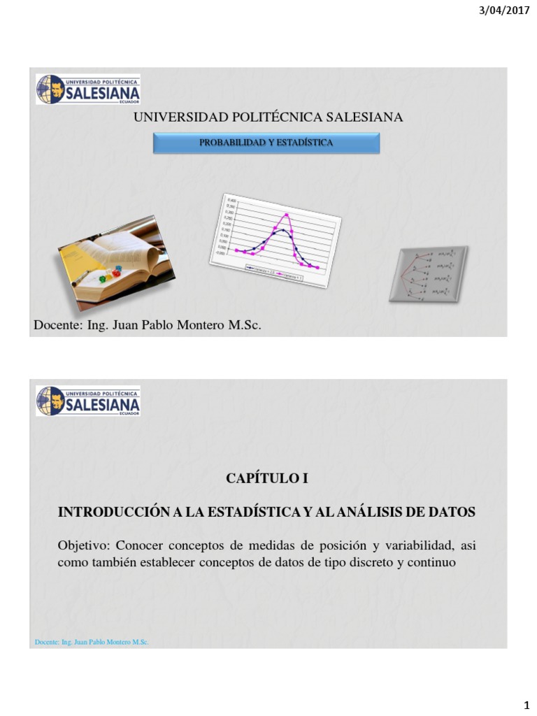 Probabilidad y Estadística Cap 1 | PDF | Estadísticas | Probabilidad