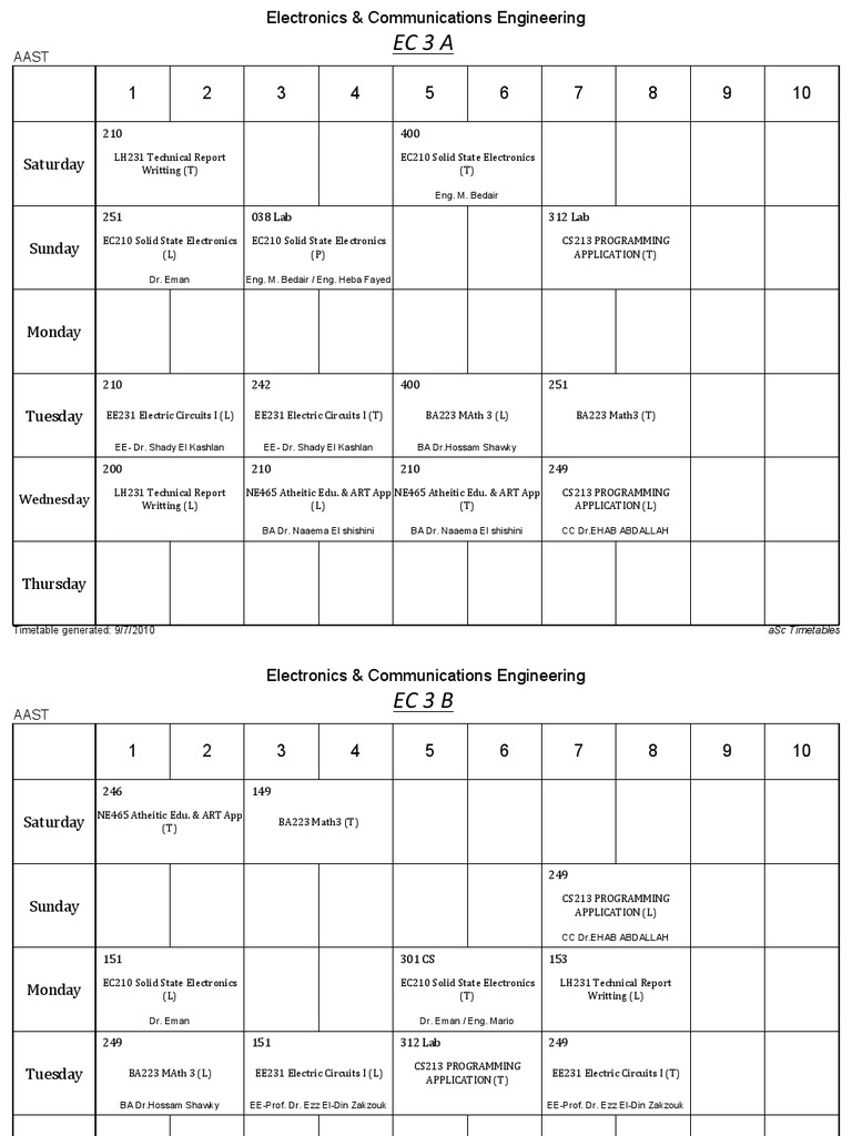 Sep 2010 Classes | PDF | Analogue Electronics | Electrical Engineering