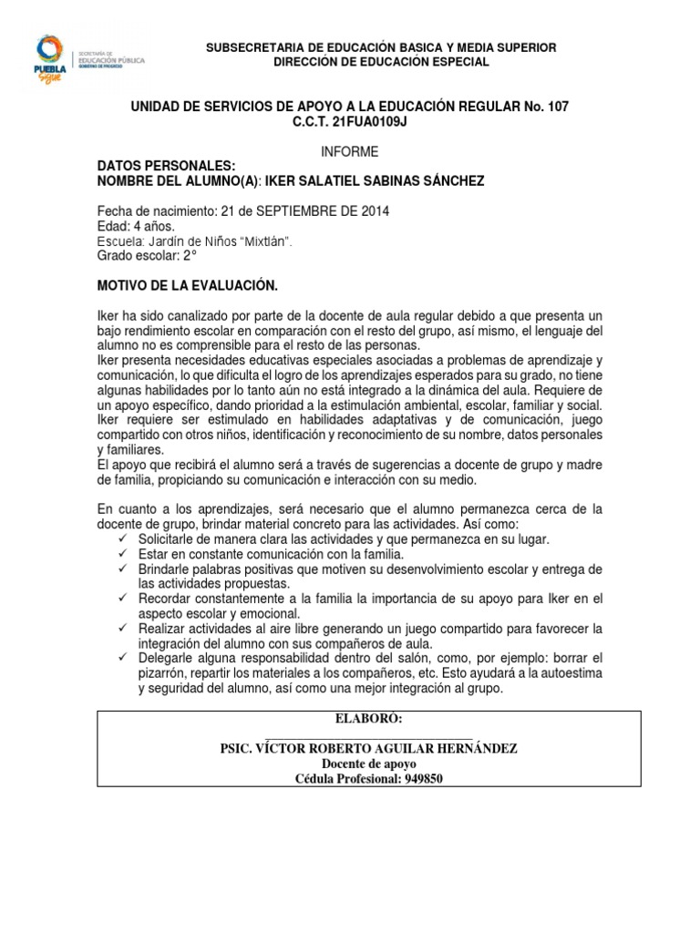 Informe | PDF | Salón de clases | Maestros