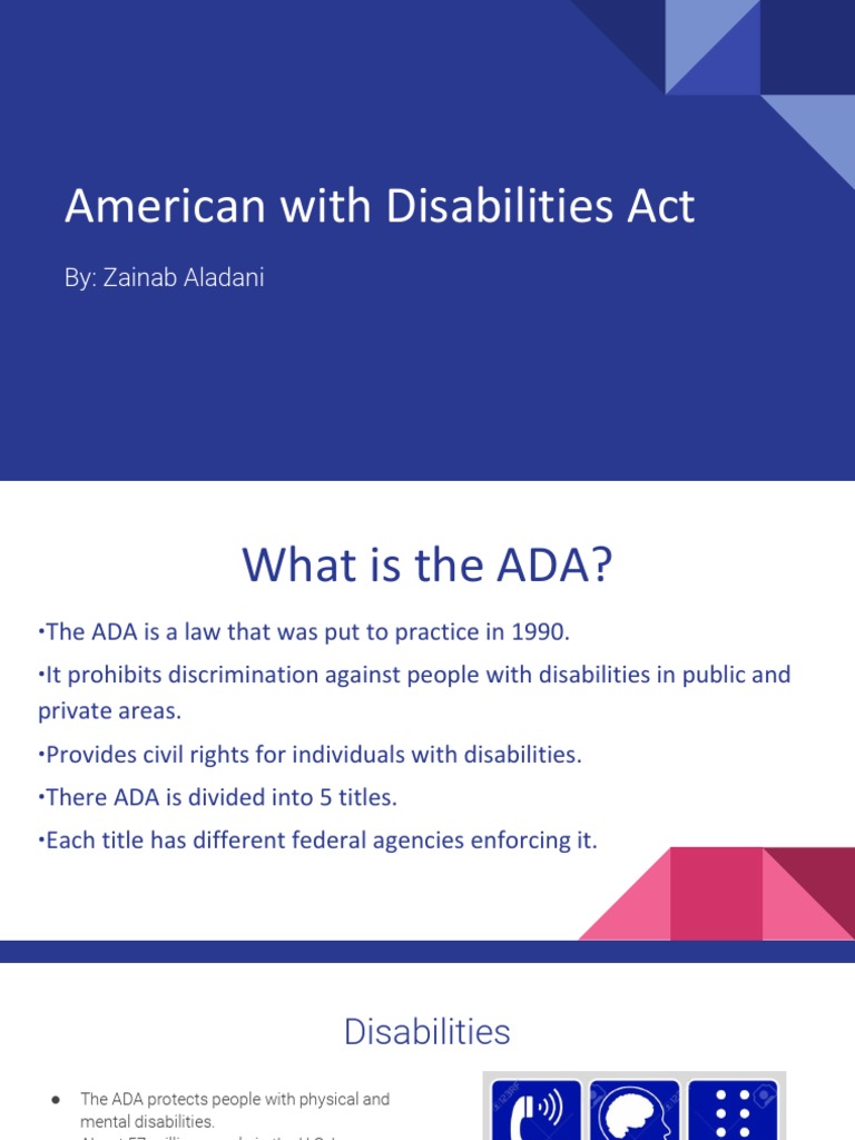 American With | PDF | Americans With Disabilities Act Of 1990 | Disability