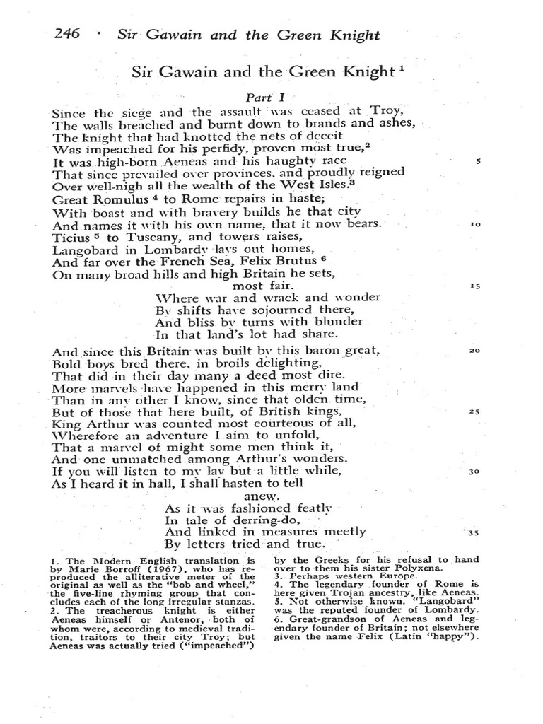 Sir Gawain and The Green Knight PDF | PDF