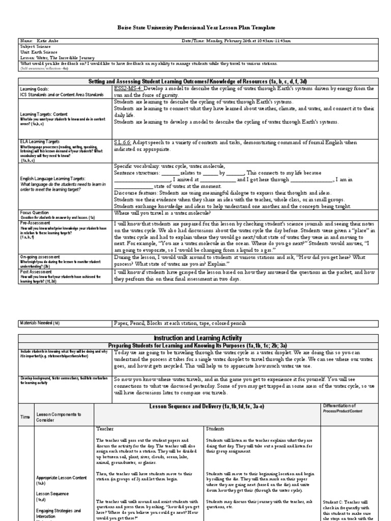 Aube The Incredible Journey Lesson Plan | PDF | Teachers | Water