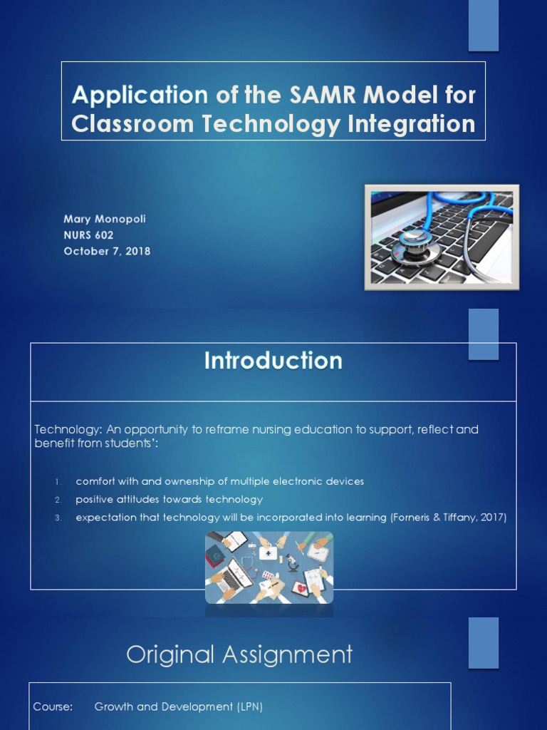 Application of The Samr Model For Classroom Technology PDF | PDF ...