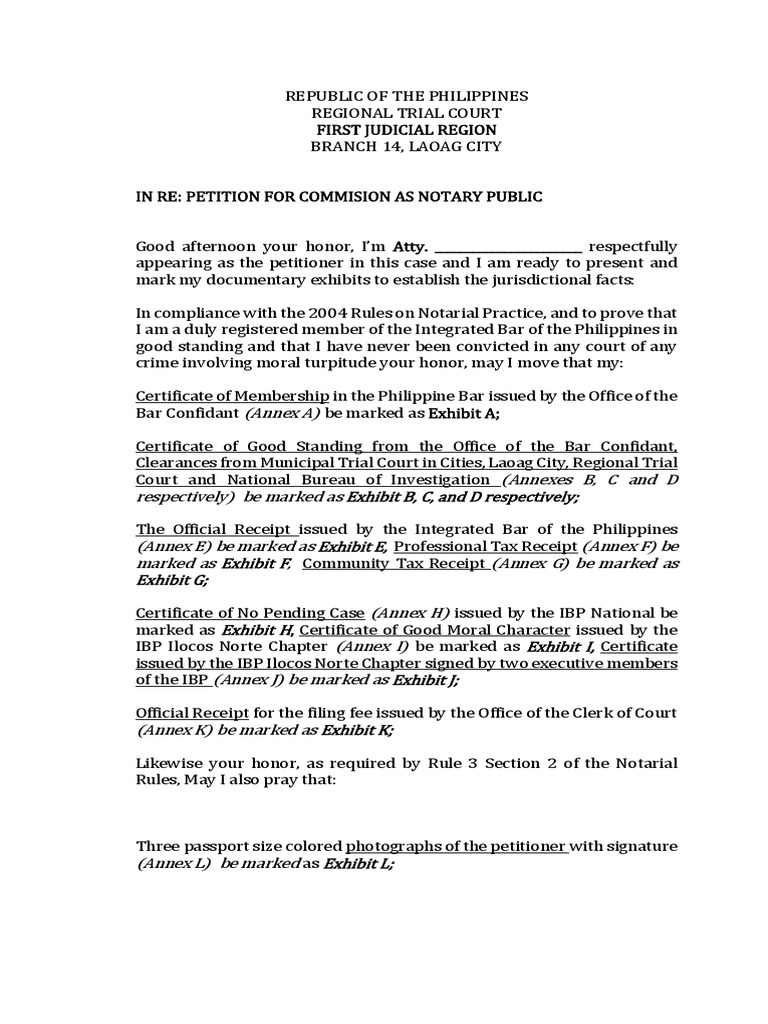 Script For The Summary Hearing Notarial Com | PDF | Separation Of ...