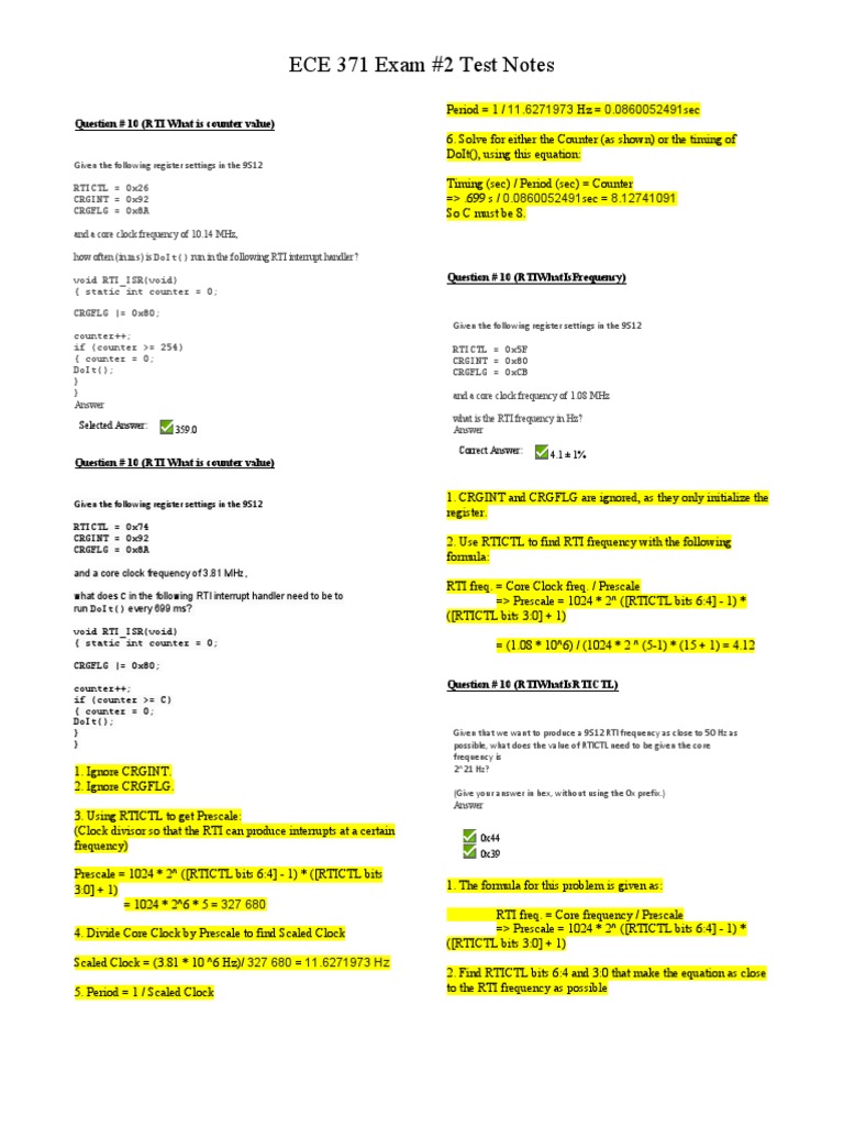 ECE Test Notes | PDF | Hertz | Frequency