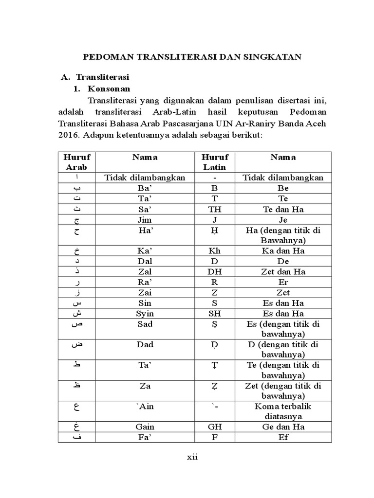 Pedoman Transliterasi dan Singkatan Arab | PDF