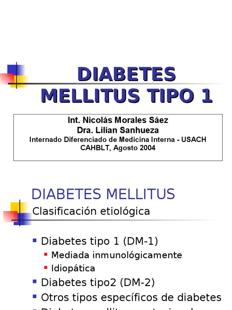 Diabetes Mellitus Tipo 1 | PDF | Endocrinología | Diabetes mellitus