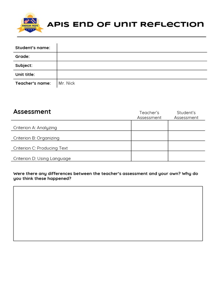 Student Reflection Guide | PDF | Inquiry | Teaching Mathematics