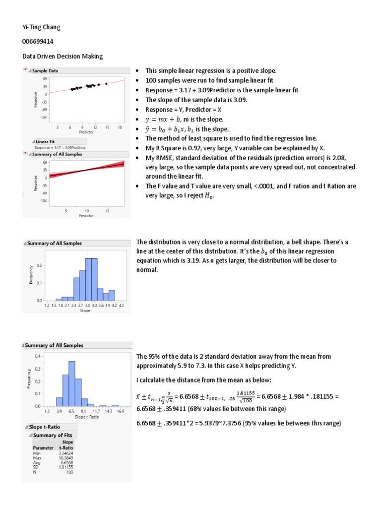 Data Driven Decision Regression | PDF | Linear Regression | Errors And ...