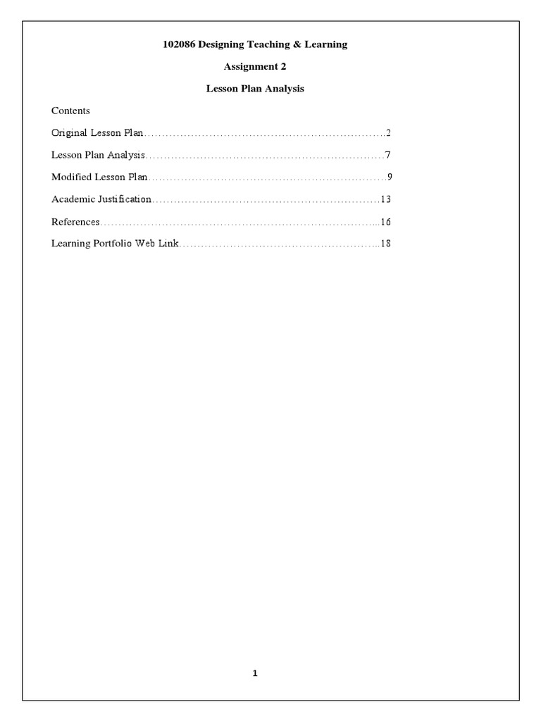 Lesson Plan Analysis | PDF | Educational Assessment | Teachers