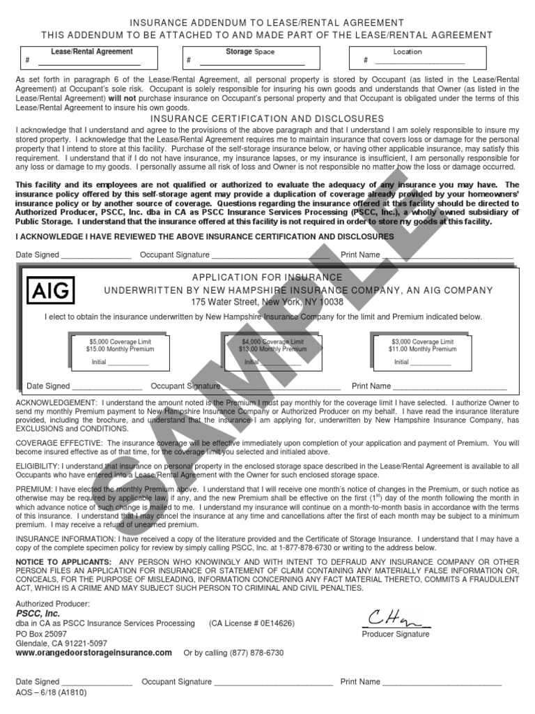 Business - Public Storage Insurance Is A Scam | PDF | Insurance | Lease