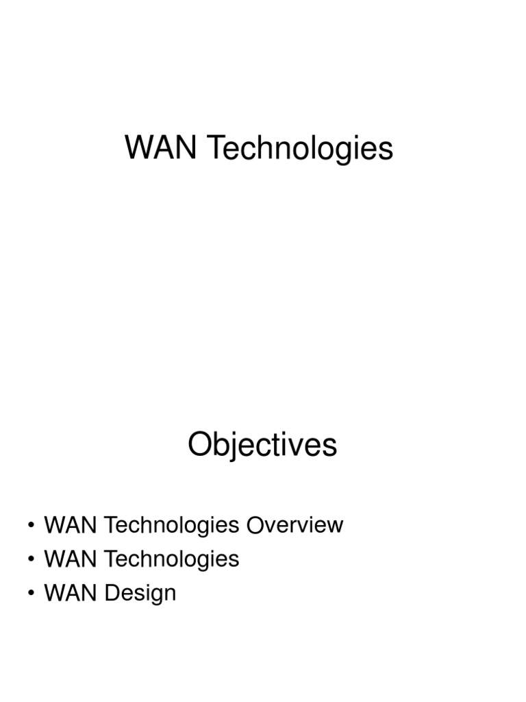 WAN Technologies | PDF
