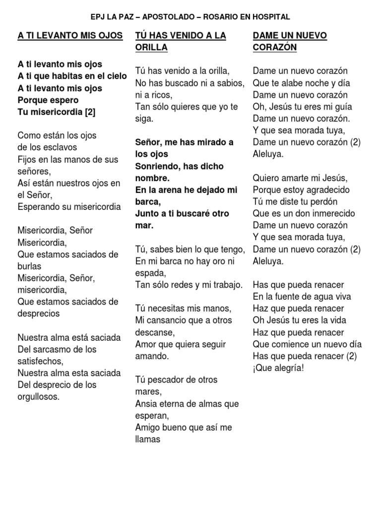 Cantos Rosario para Enfermos | PDF | María, madre de Jesús | Amor