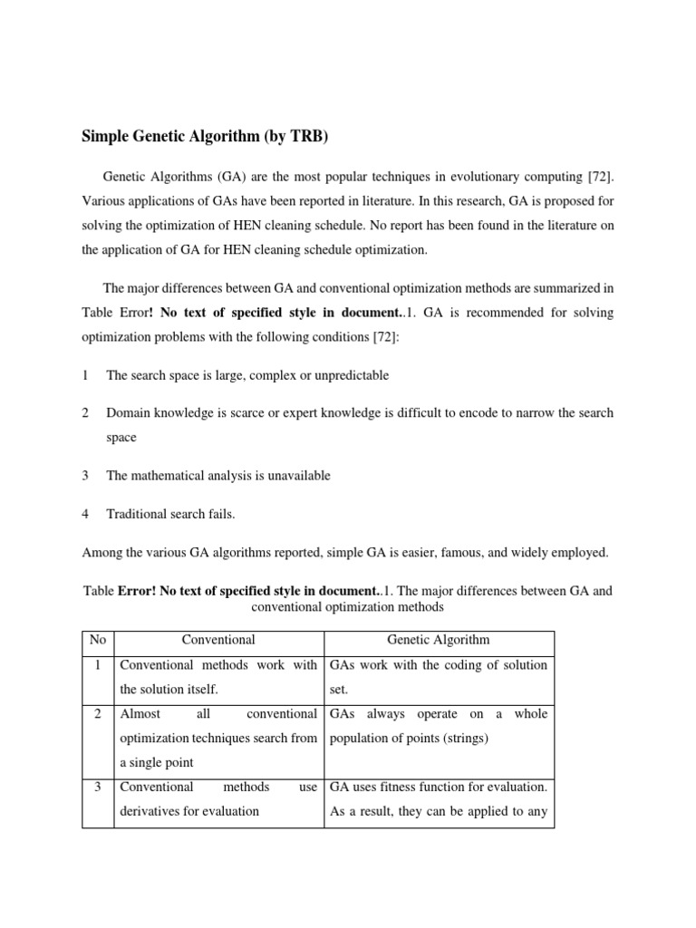 Simple Genetic Algorithm | PDF | Genetic Algorithm | Mathematical Optimization