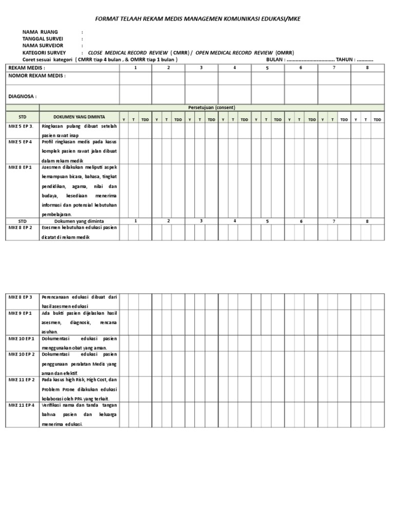 Revisi Form CMRR Pfe - Mke | PDF