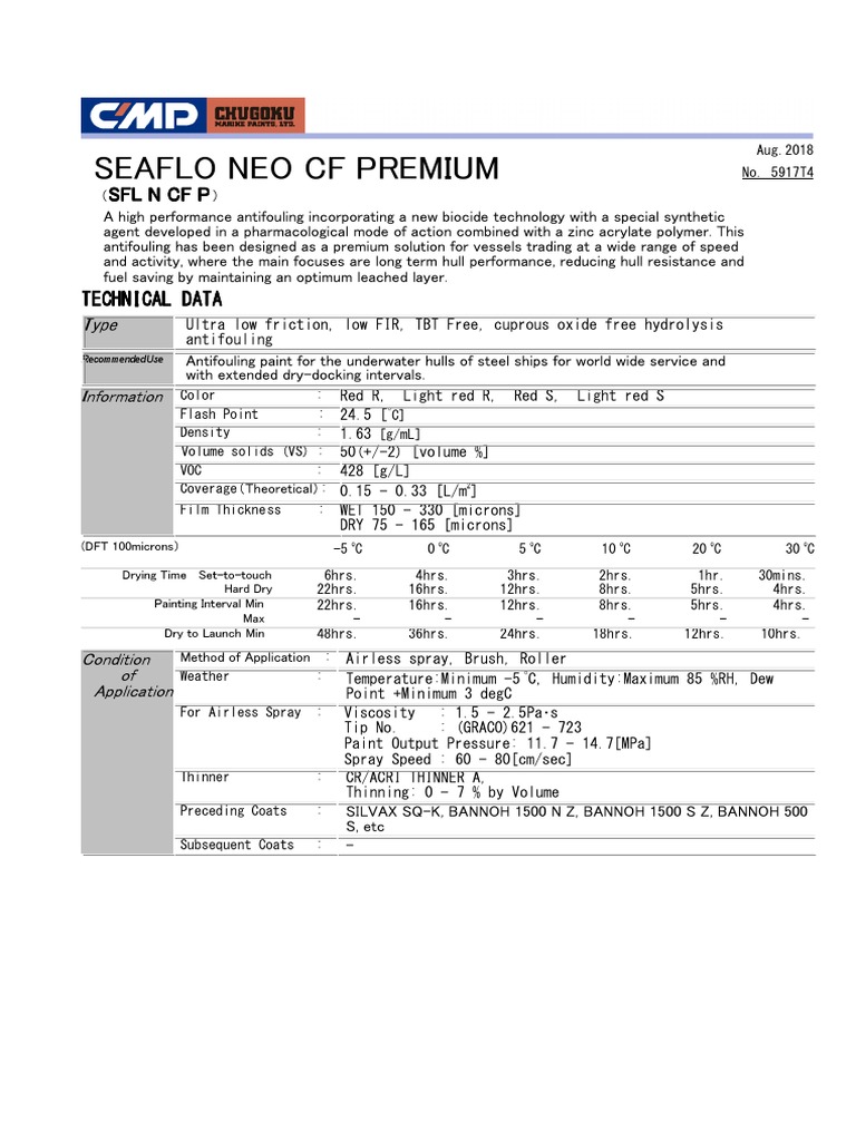 Japan - Seaflo Neo CF Premium | PDF | Paint | Materials