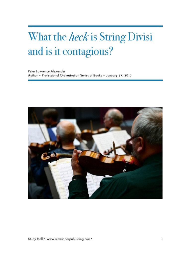 Divisi For Strings | PDF | Violin | Classical Music