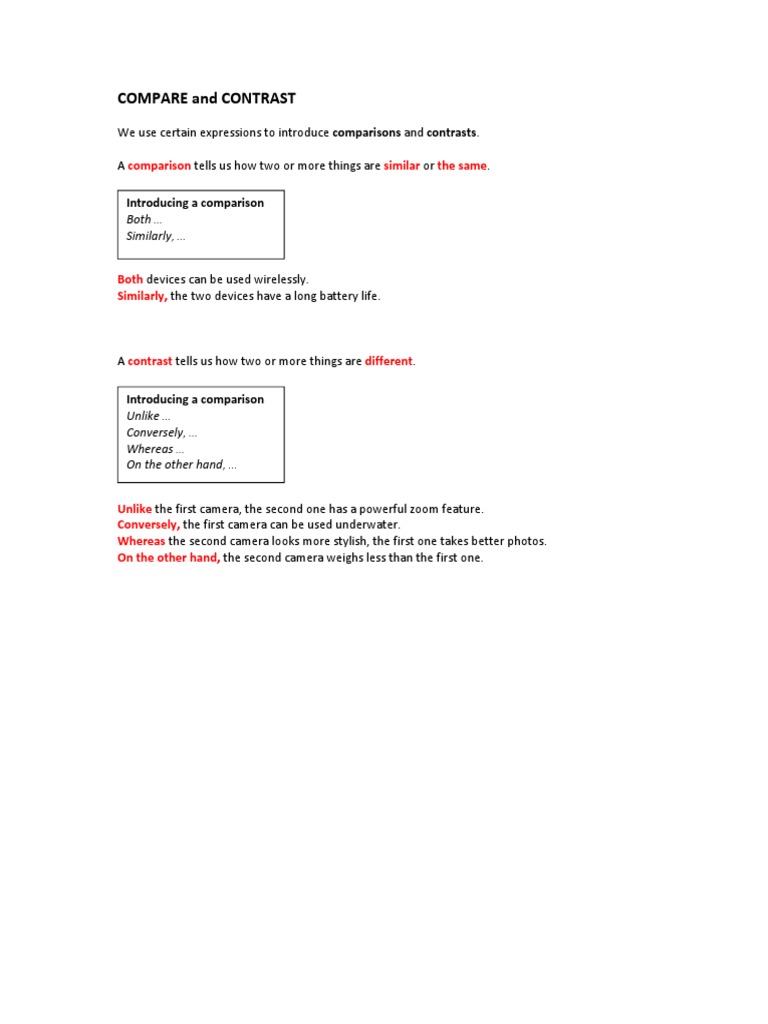 Comparing and Contrasting Devices Through Expressions of Similarity and ...