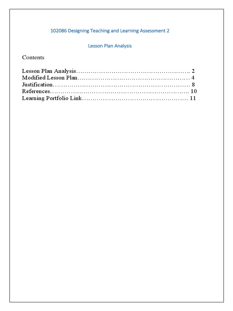 Designing Assessment 2 | PDF | Lesson Plan | Teachers