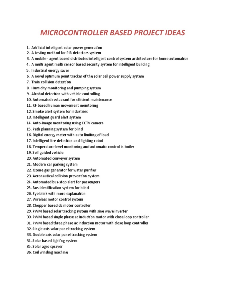 Embedded Systems Project Ideas | Download Free PDF | Wireless ...