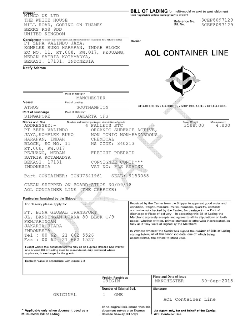 Cardinal AOL BOL Draft | PDF