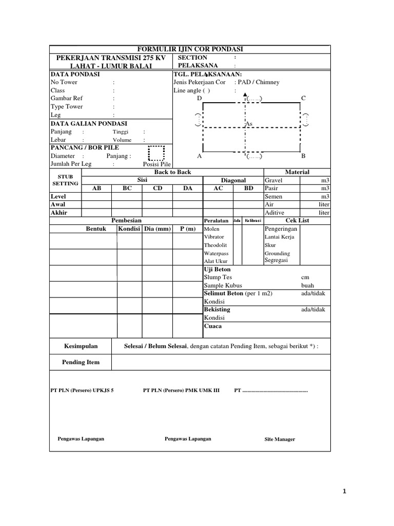 Form Pra Pengecoran PDF | PDF