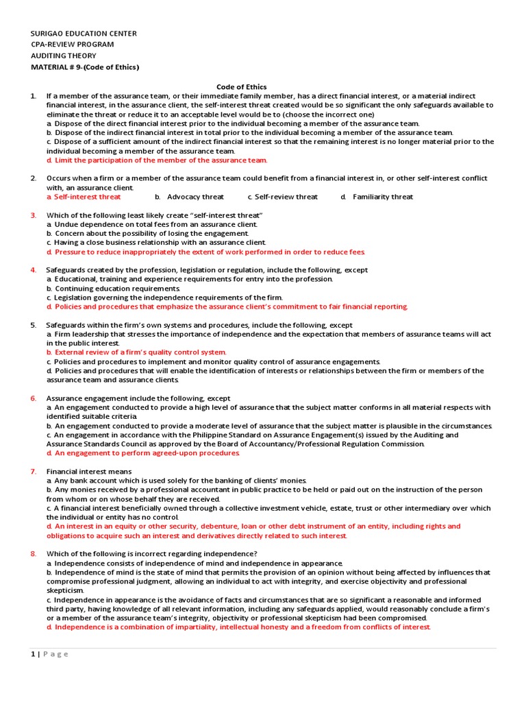 MATERIAL # 9 - (Code of Ethics) Code of Ethics | Download Free PDF ...