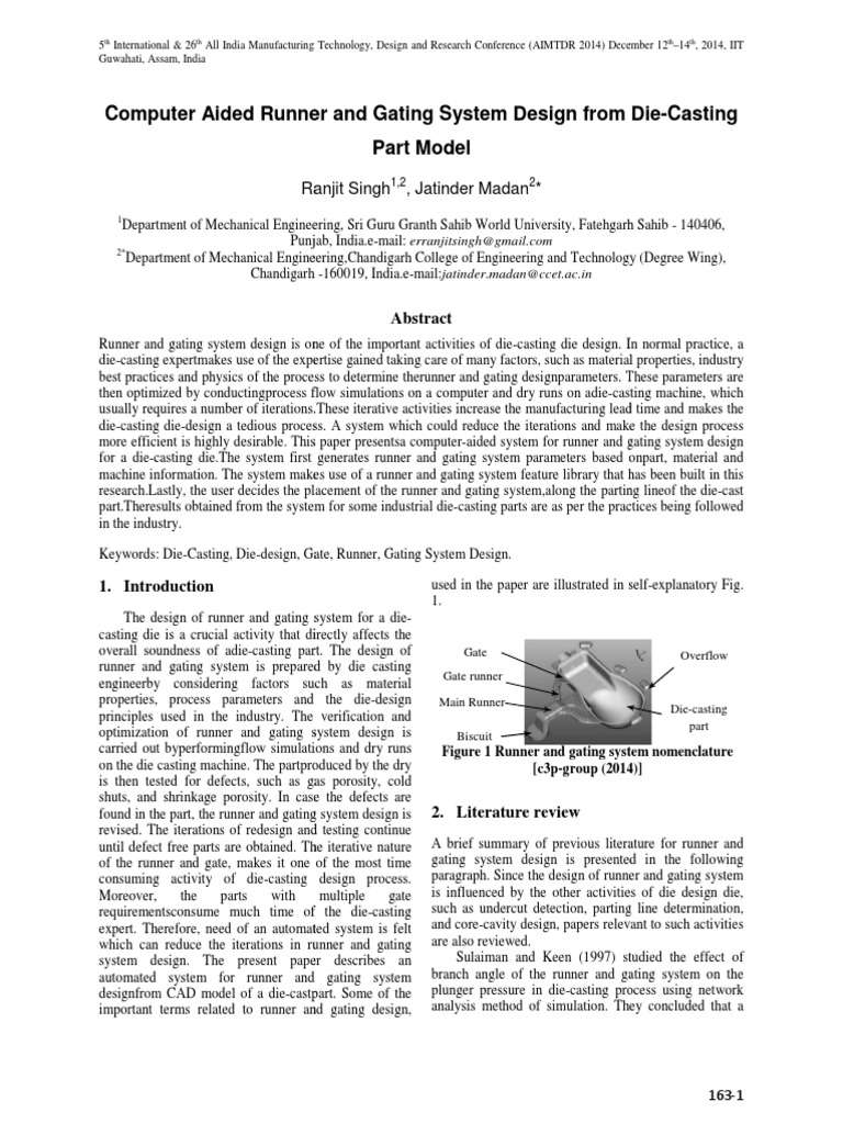 Computer Aided Runner and Gating System Design From Aided Runner and ...