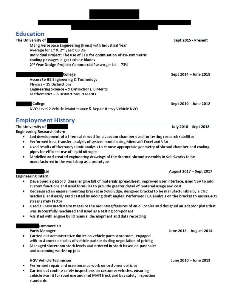 Anonymous CV | PDF | Vehicles | Simulation