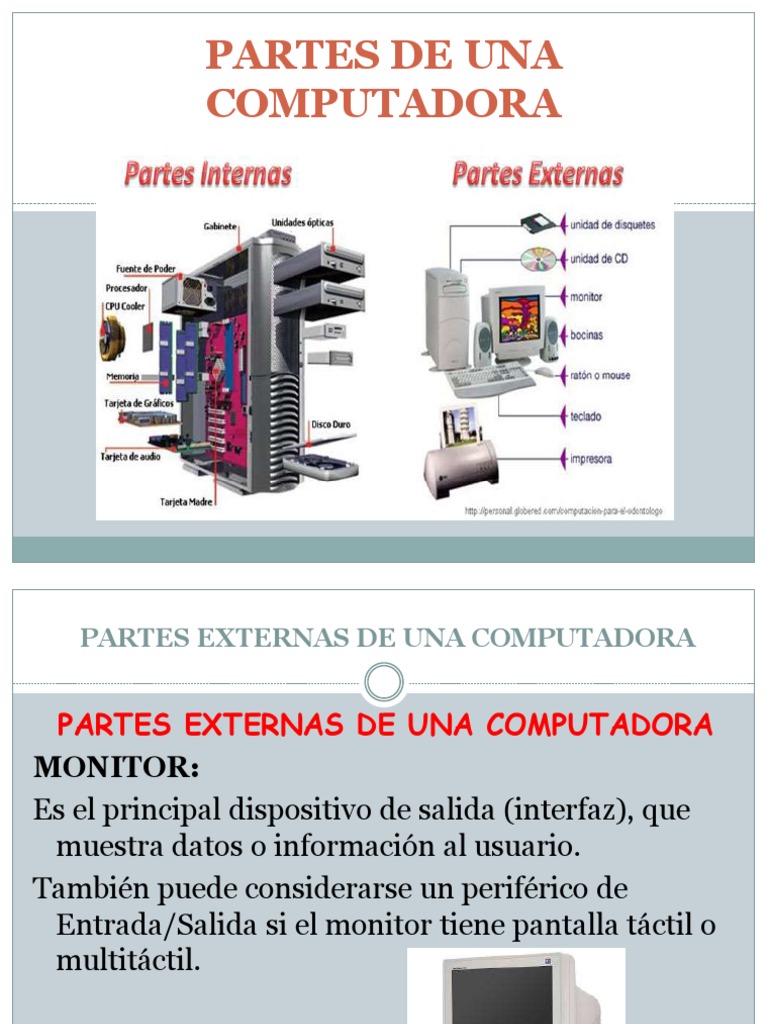 Partes de La PC | PDF | Periférico | Disco flexible