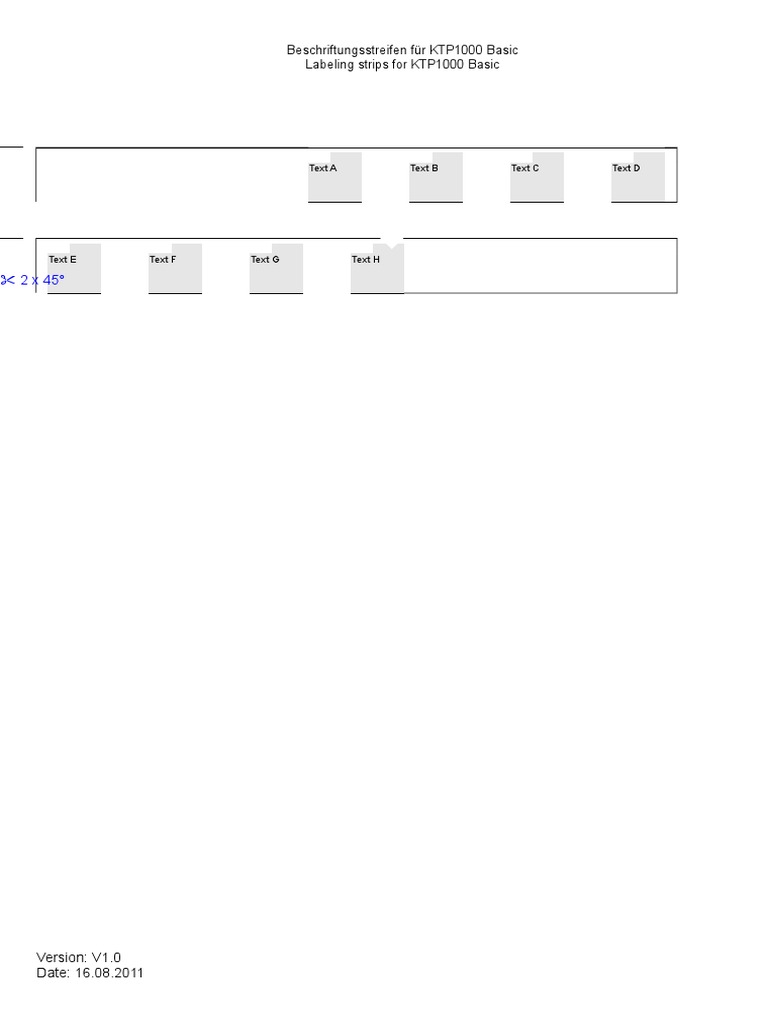 Labeling Strips KTP900 Basic 2nd Generation | PDF