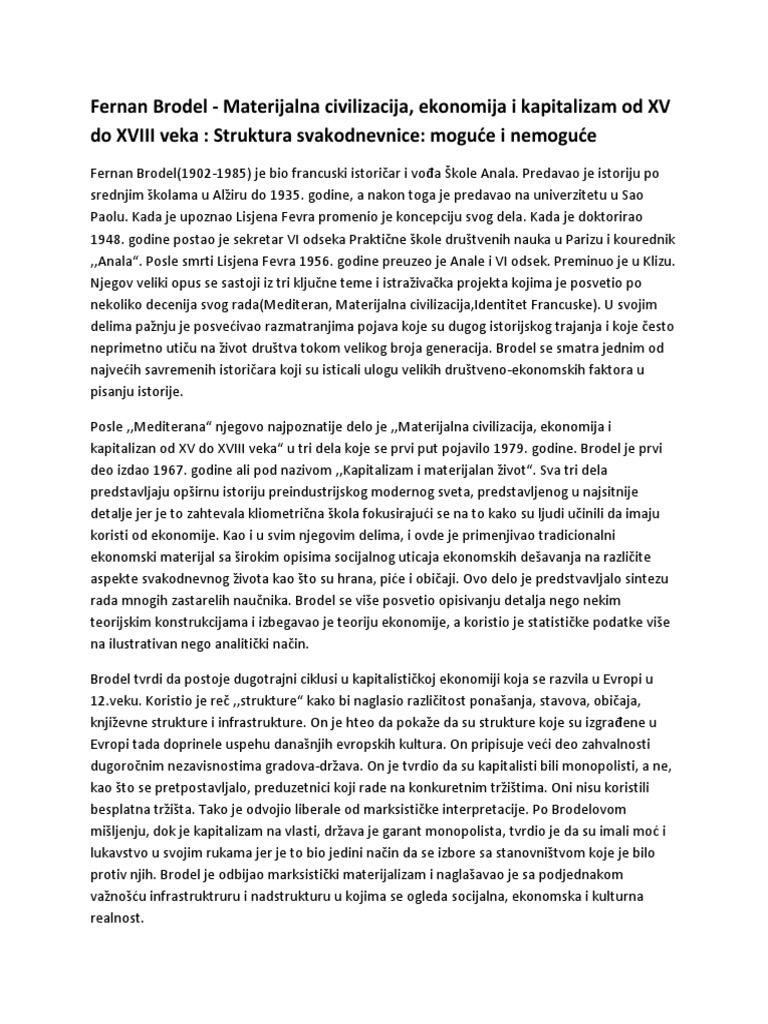 Fernan Brodel | PDF