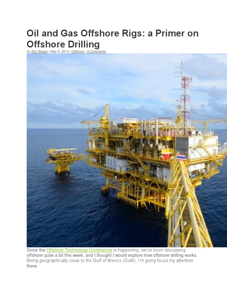 Oil and Gas Offshore Rigs | Download Free PDF | Offshore Drilling ...