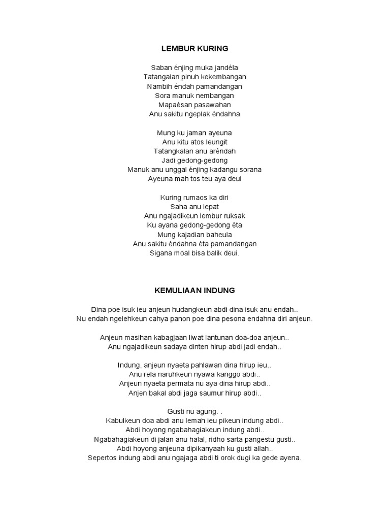 Sajak Sunda PDF | PDF