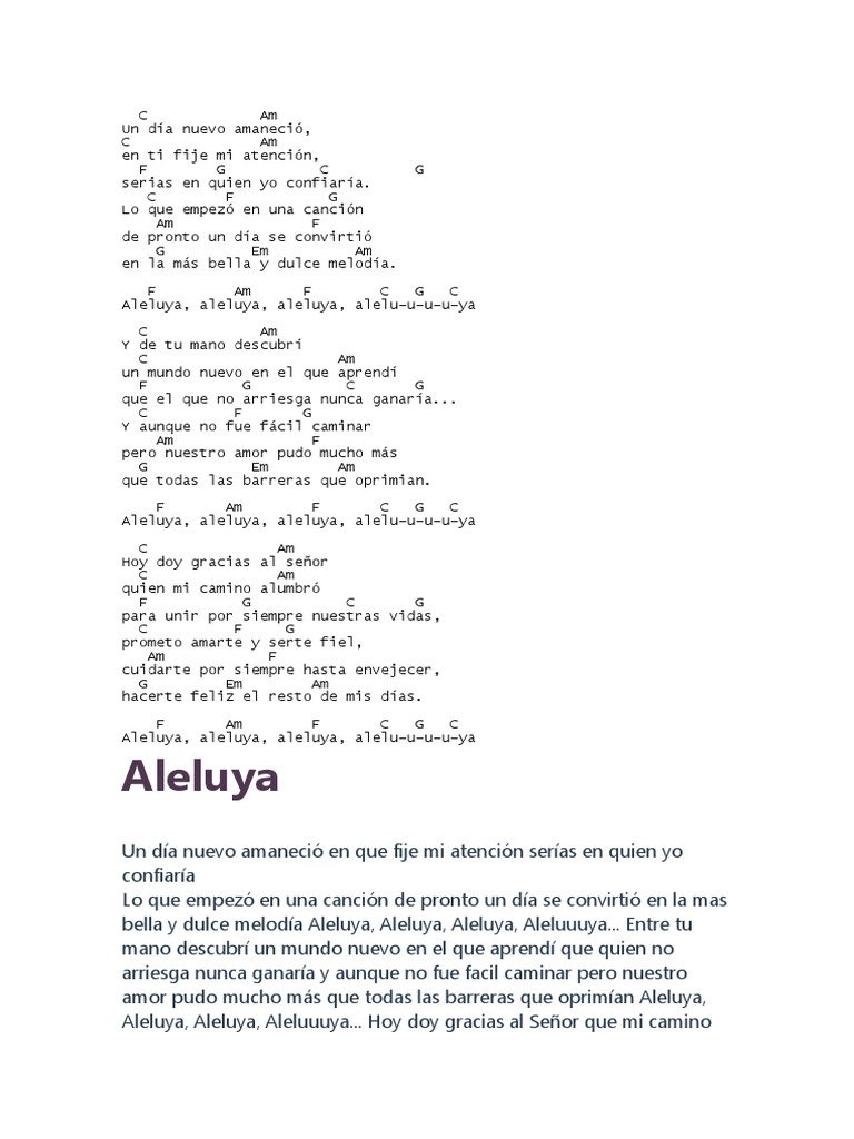 Aleluya Letra | PDF