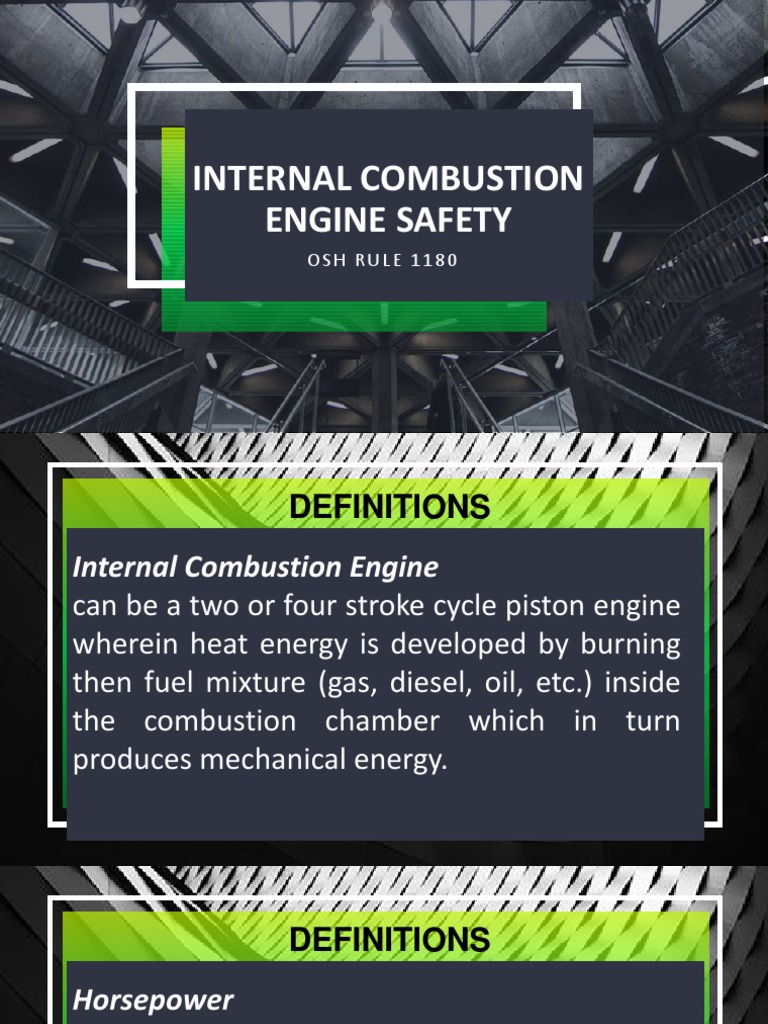 Internal Combustion Engine Safety: Osh Rule 1180 | PDF