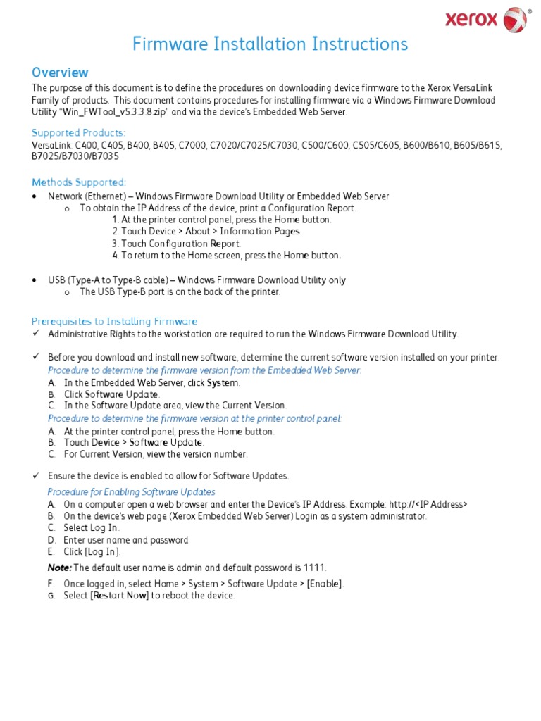 Firmware Installation Instructions v2 | PDF | World Wide Web | Internet & Web