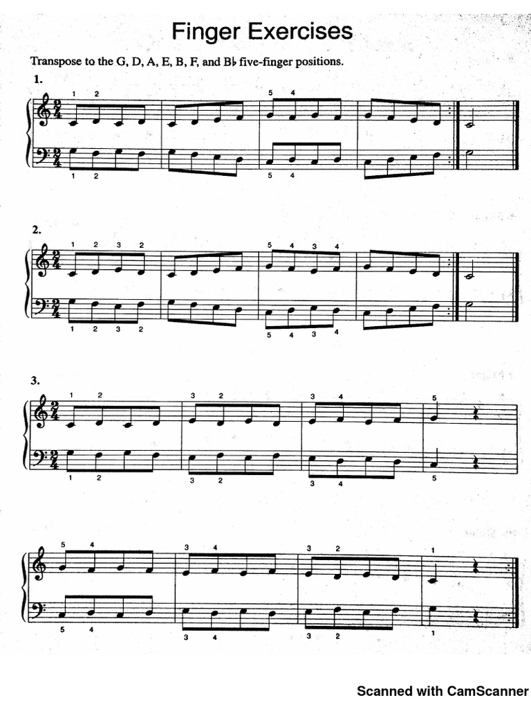 5 Finger Exercises | PDF