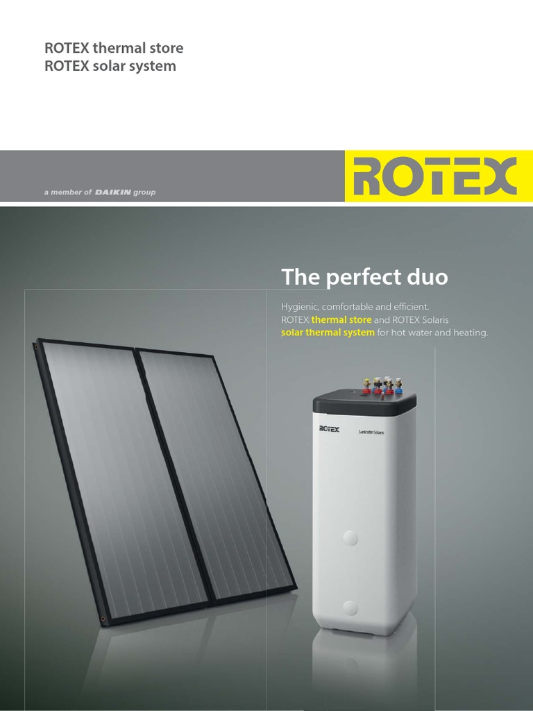 ROTEX Brochure Thermal Store Solar en | PDF | Water Heating | Hvac