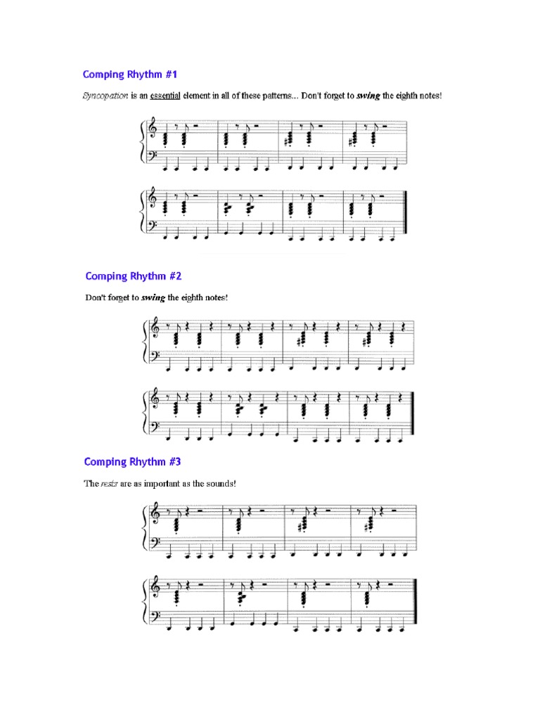 Comping Jazz Piano | PDF