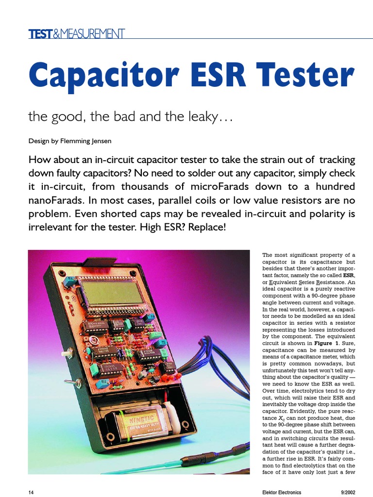Esr PDF | Download Free PDF | Capacitor | Rectifier