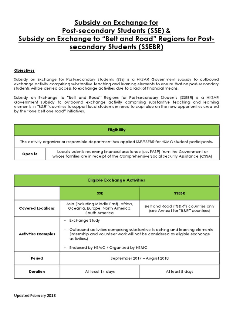 Fact Sheet of SSE and SSEBR (Updated On 20180227) - Final | PDF | Asia ...