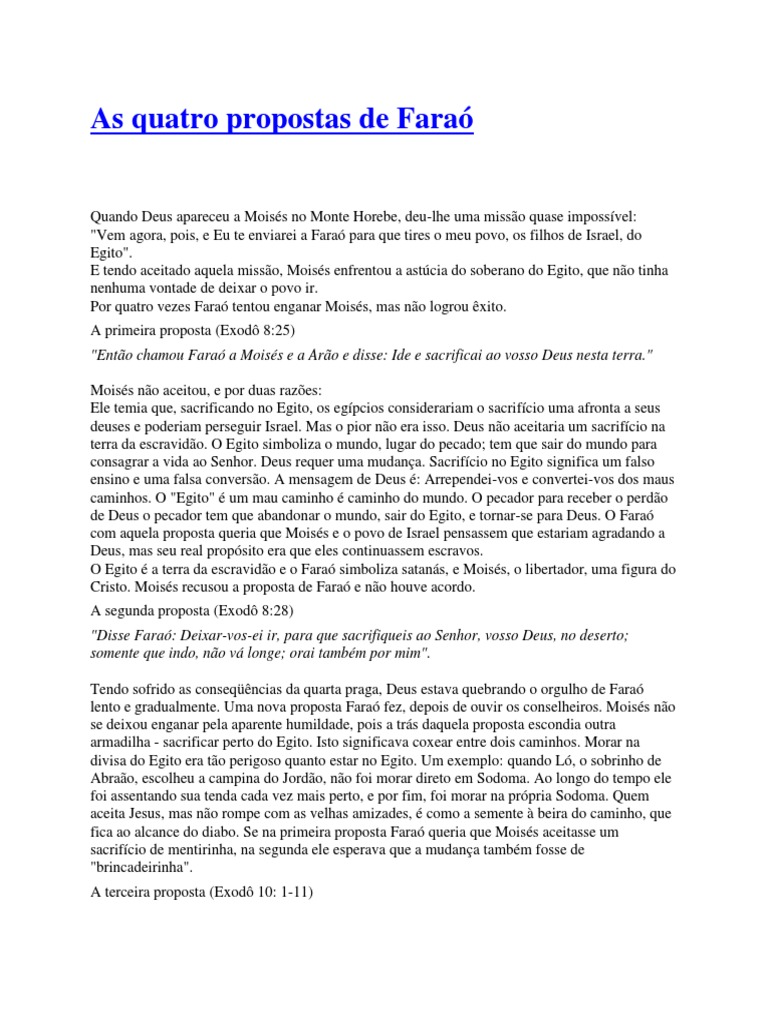 Dr. Thomas L. Constable | PDF | Moisés | Livro do Êxodo