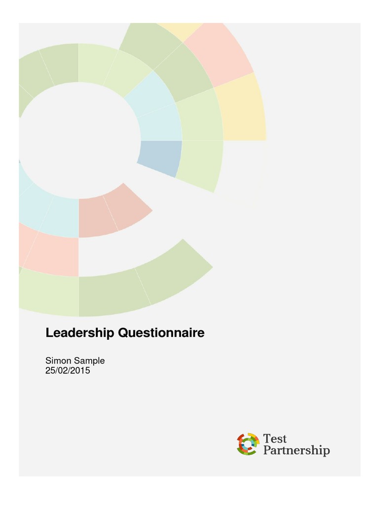 Leadership Questionnaire: Simon Sample 25/02/2015 | PDF | Questionnaire ...