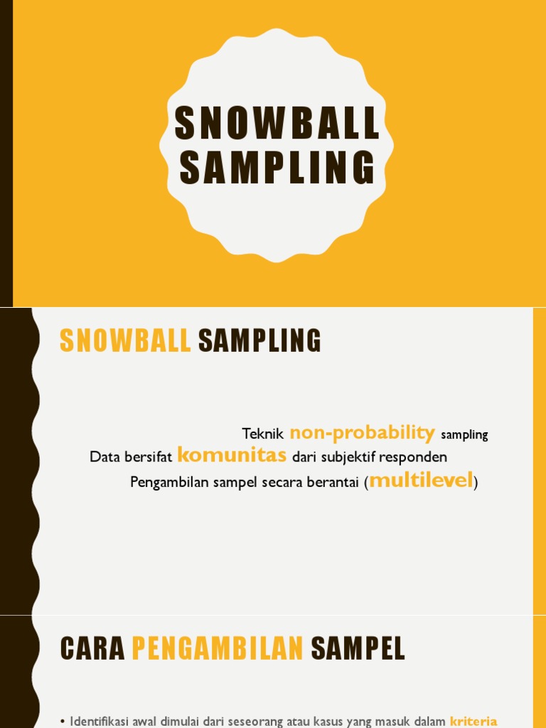 Snowball Sampling | PDF | Sains & Matematika